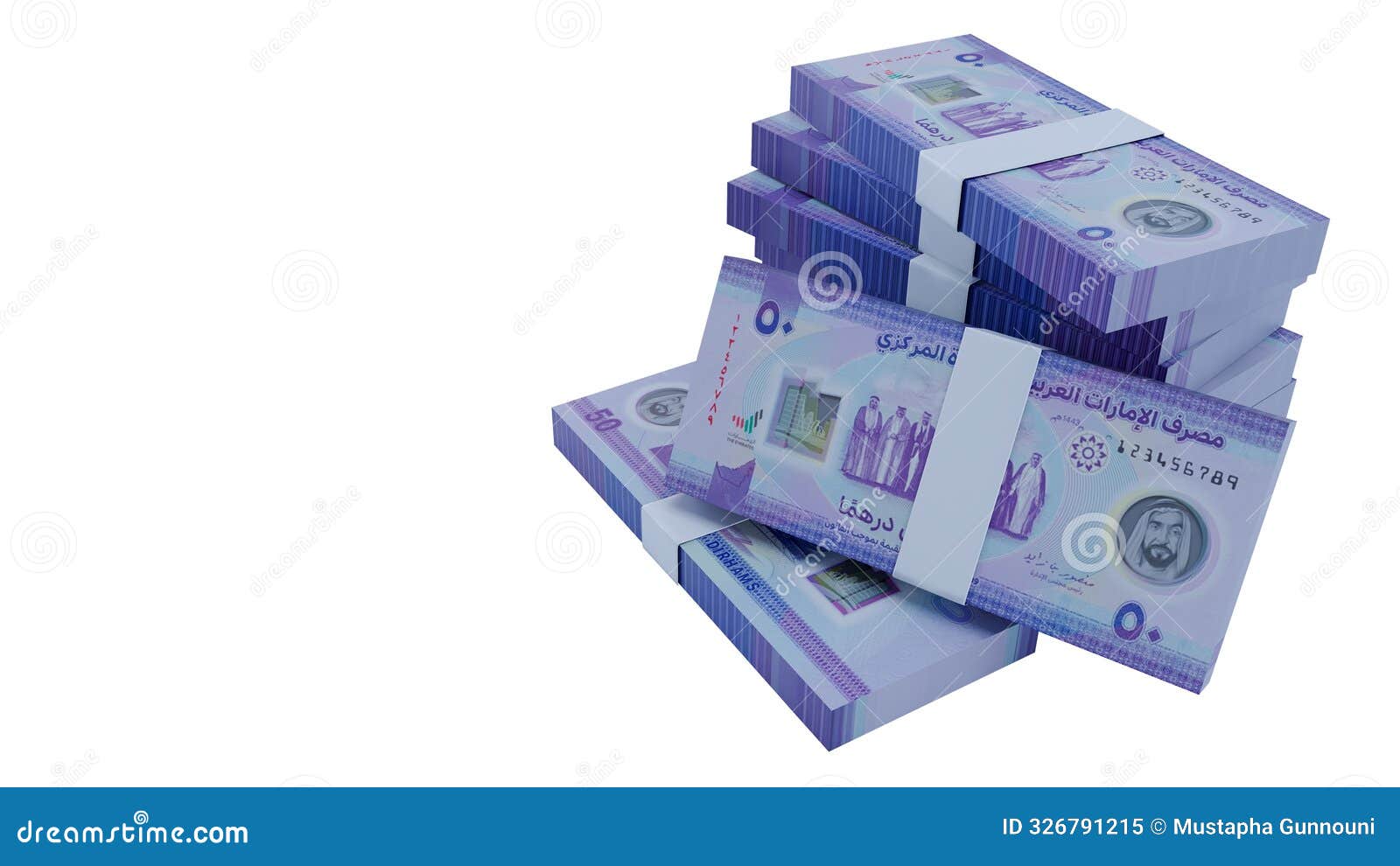 3d Stack Of UAE 500 Dirhams Currency Royalty-Free Stock Image ...