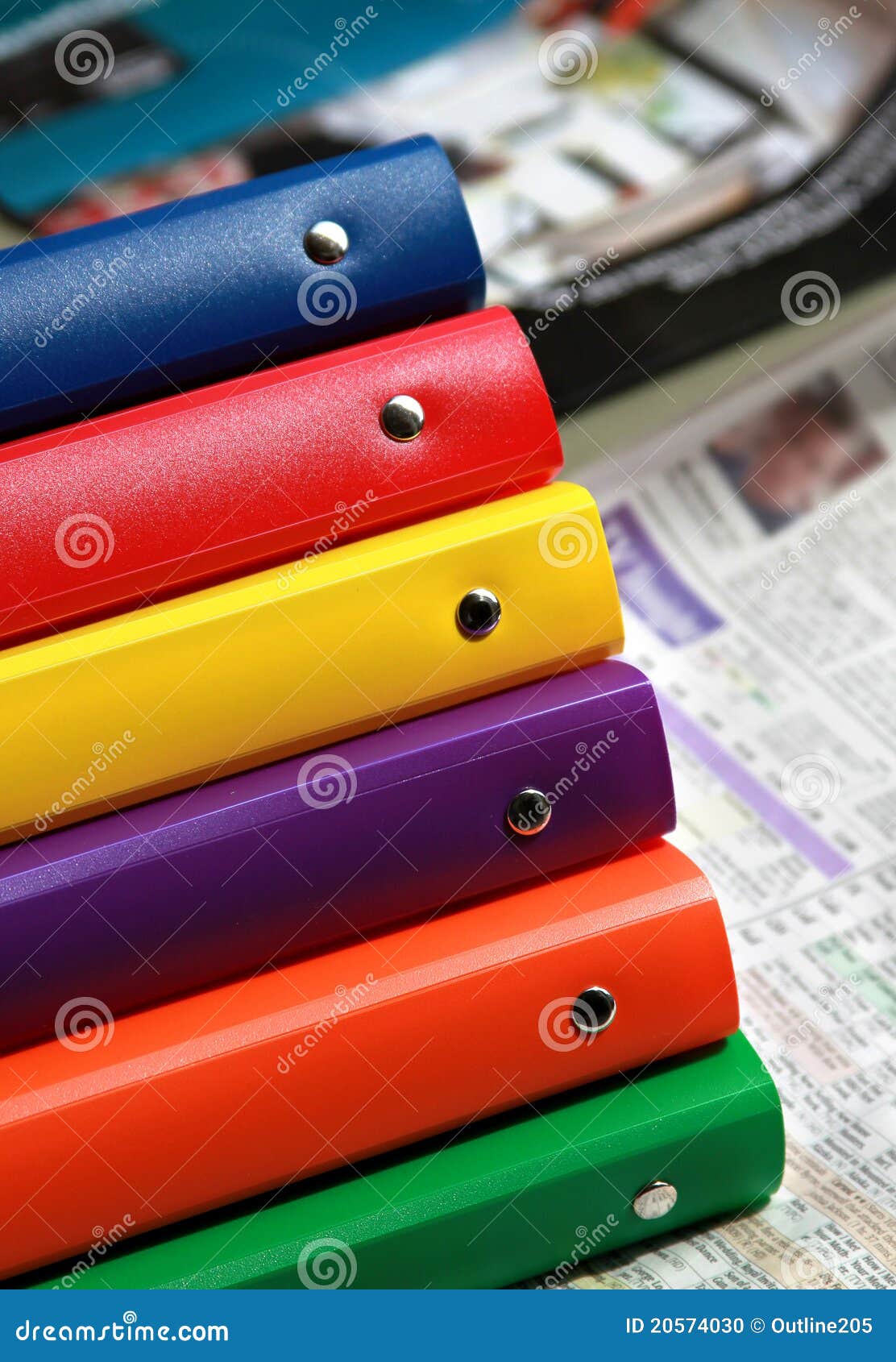 Stack of file folders stock photo. Image of color, business - 20574030