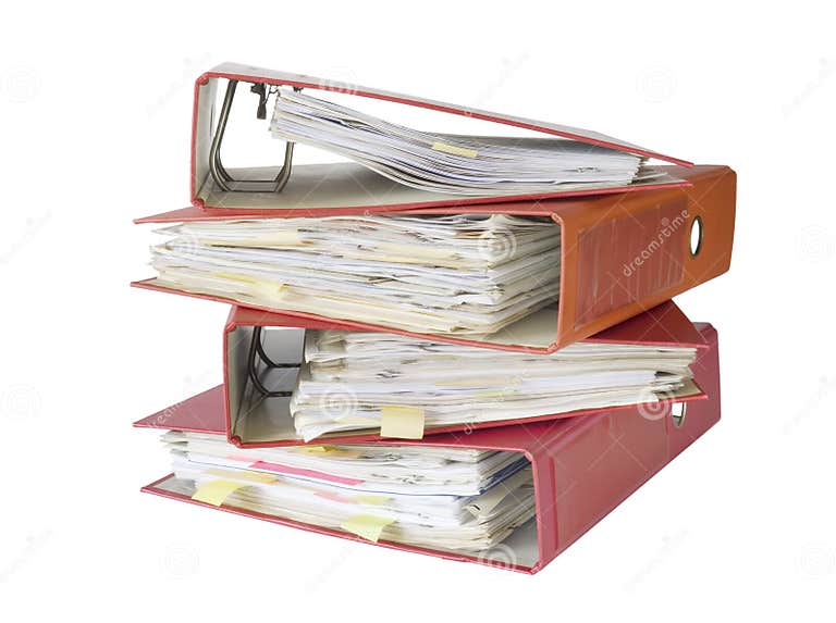 Stack of file folders stock image. Image of note, hole - 21874245
