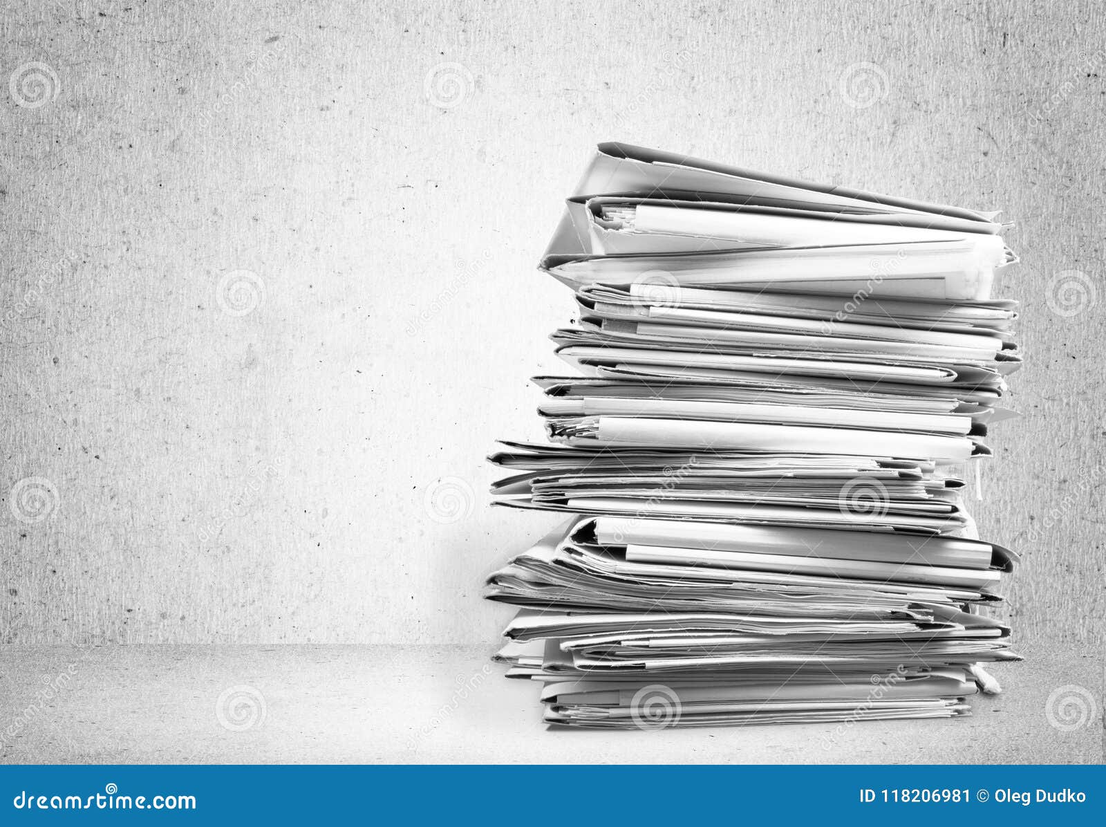 Stack File Folders with Documents Stock Image - Image of authority ...