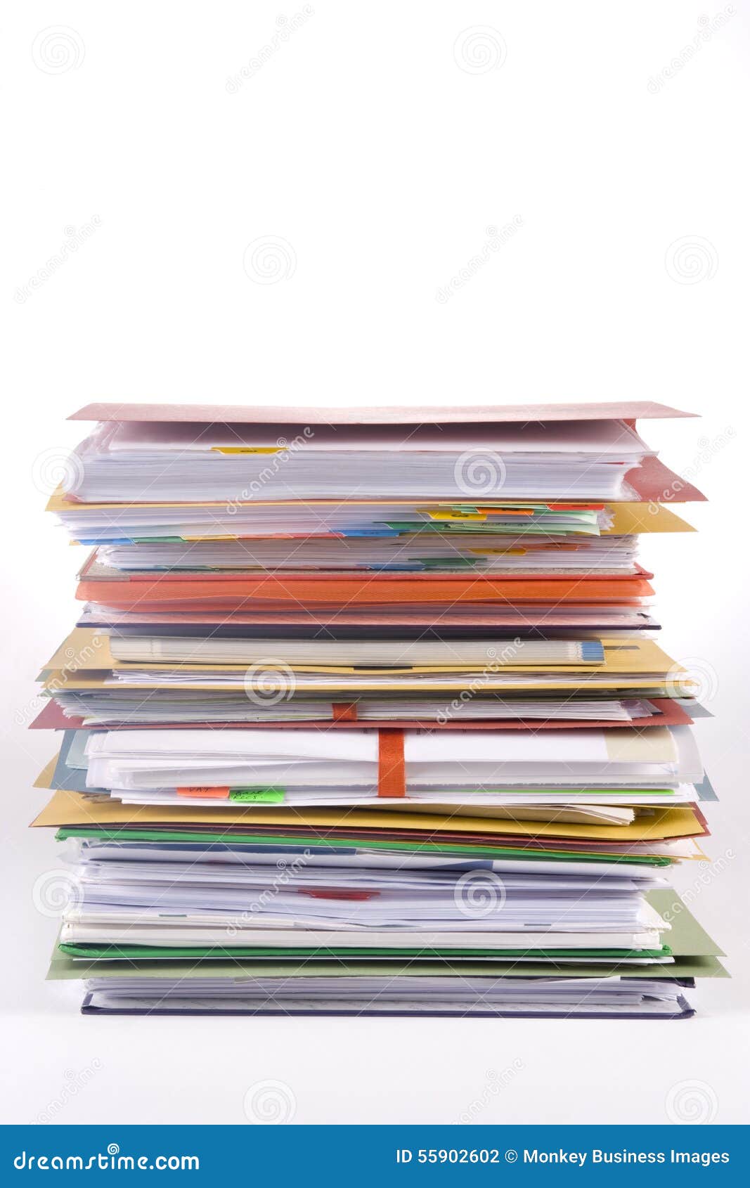Stack of files stock photo. Image of idea, copy, filing - 55902602