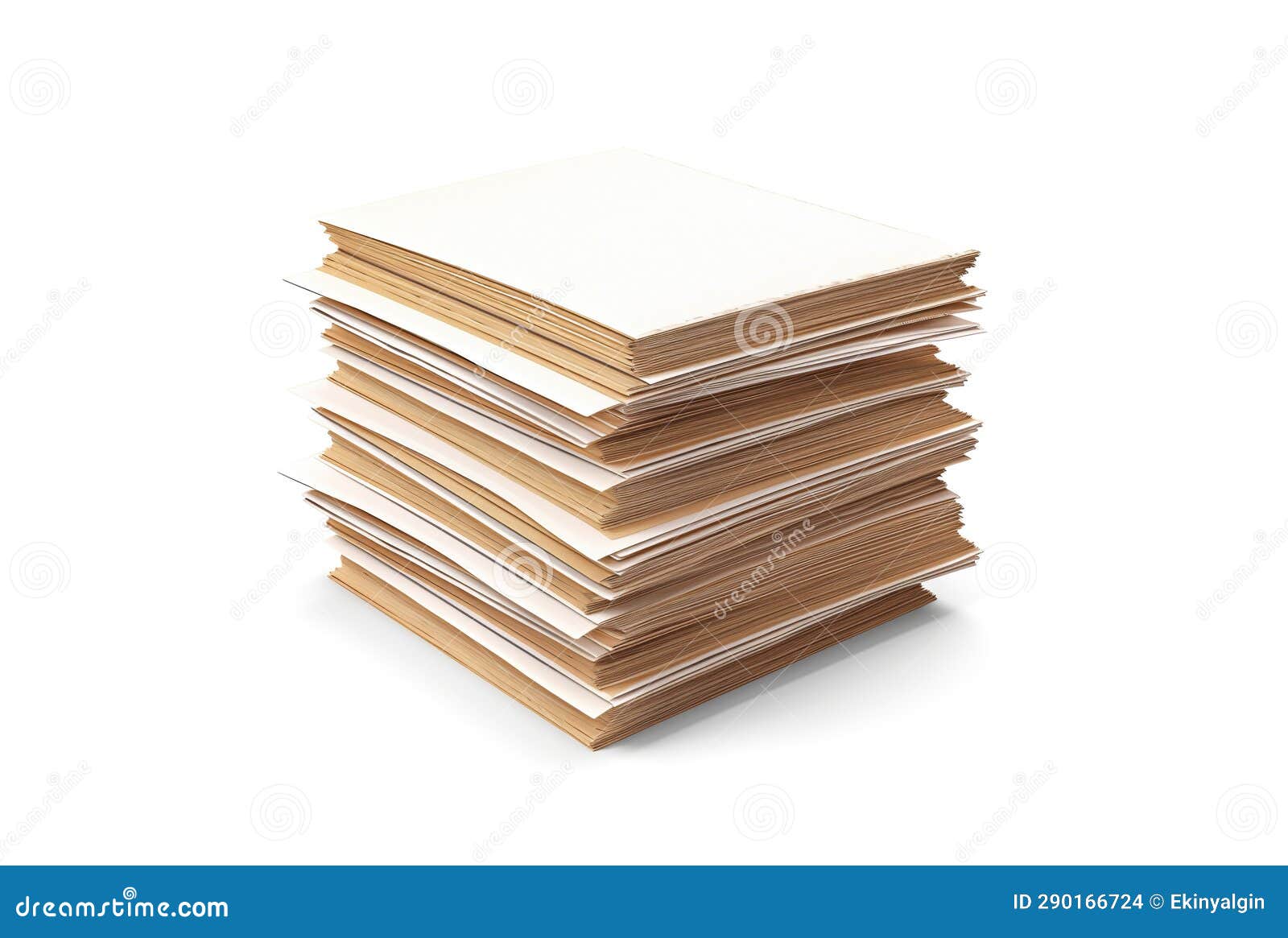Stack of Files Folders and Papers on White Stock Illustration ...