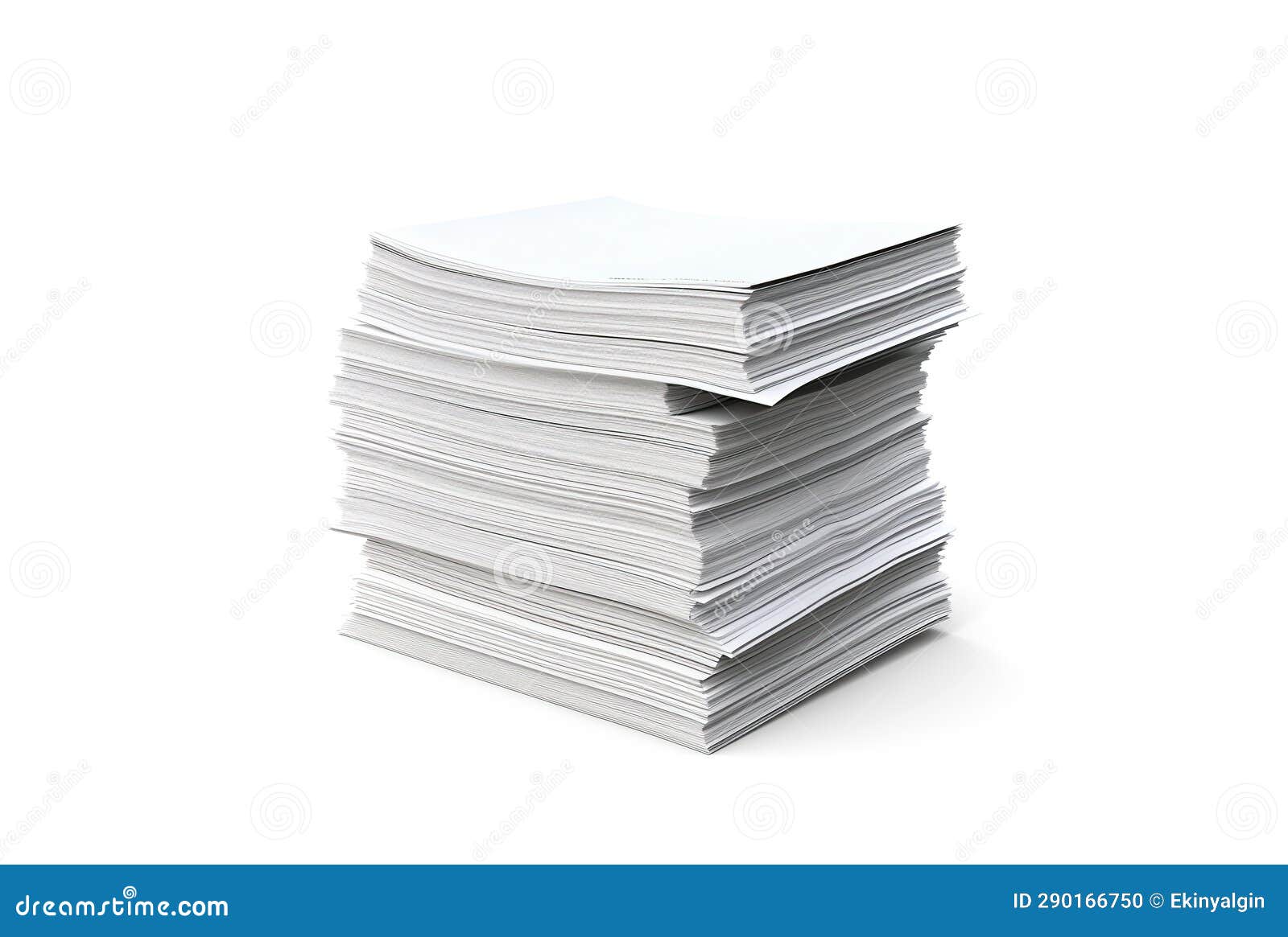 Stack of Files Folders and Papers on White Stock Illustration ...