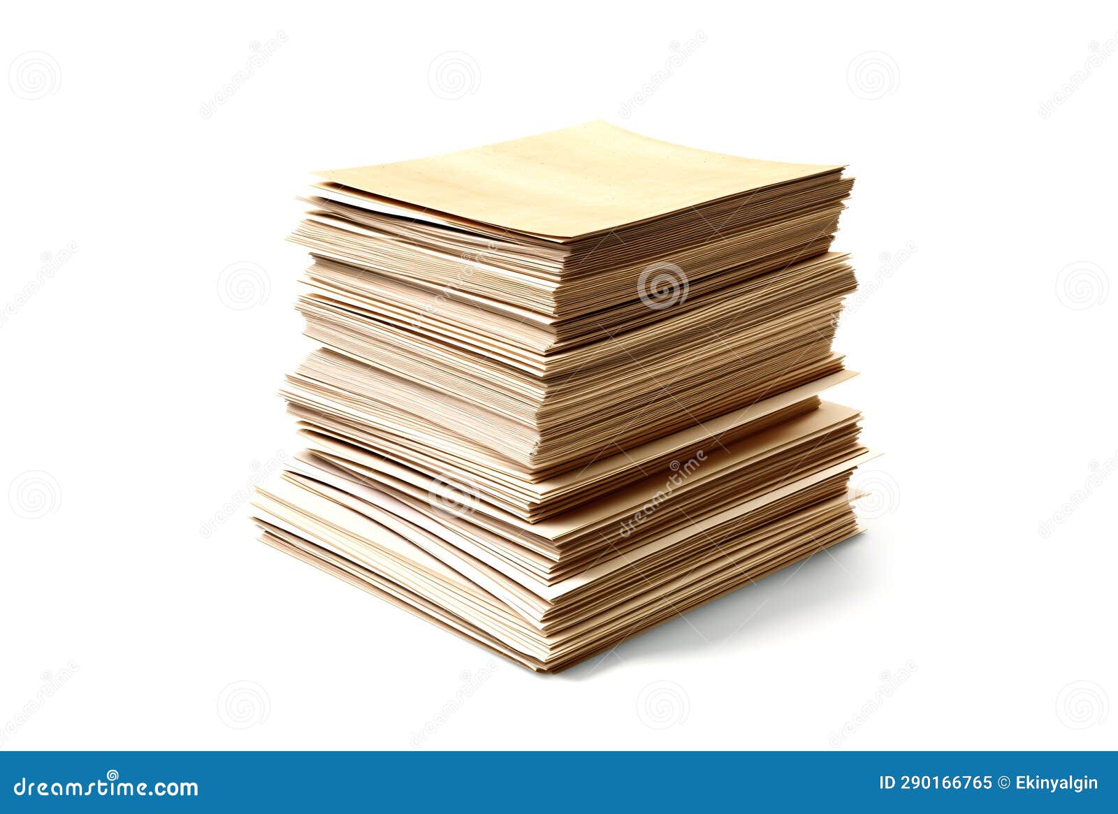 Stack of Files Folders and Papers on White Stock Illustration ...