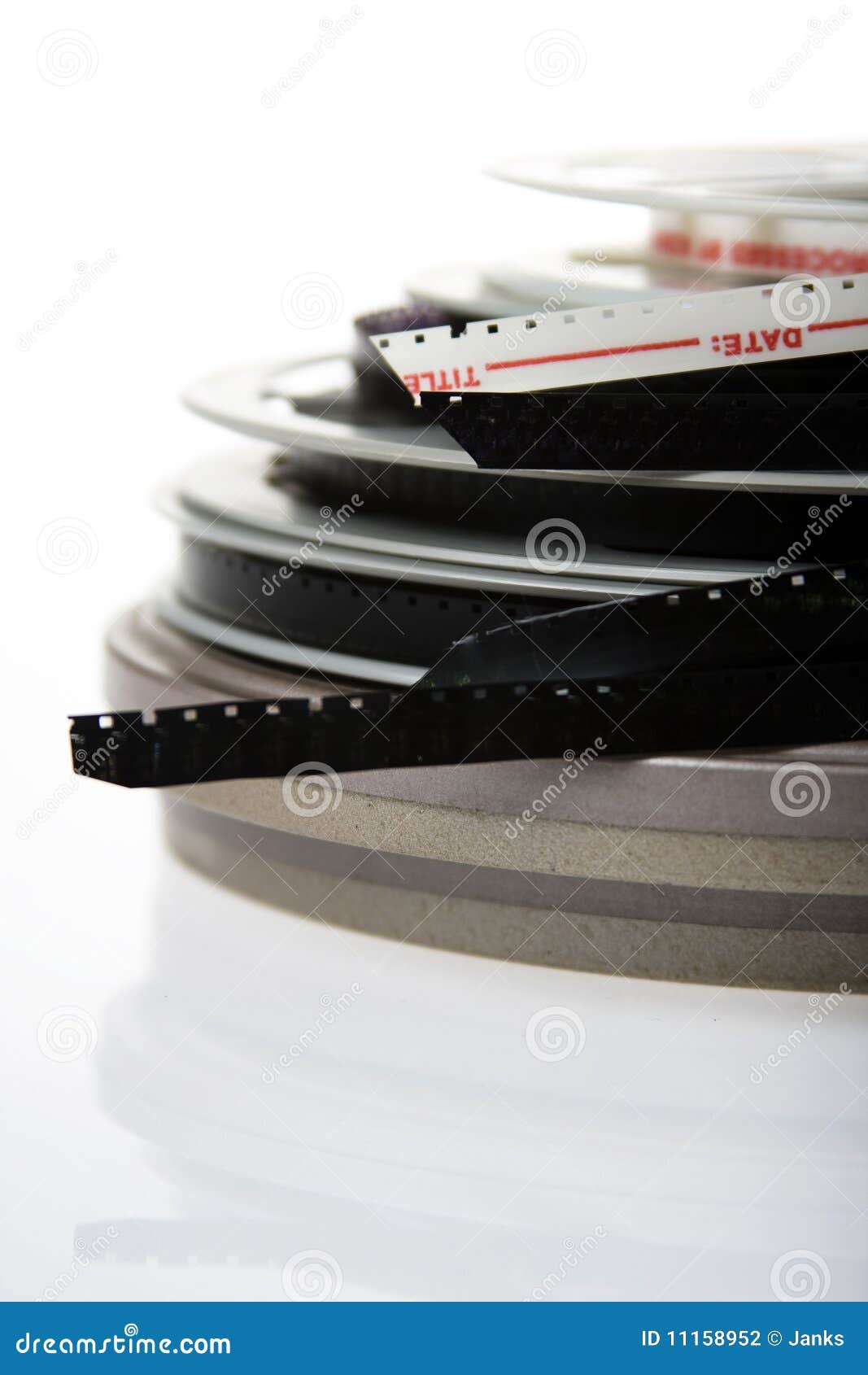 Stack of film reels stock photo. Image of stack, industry - 11158952