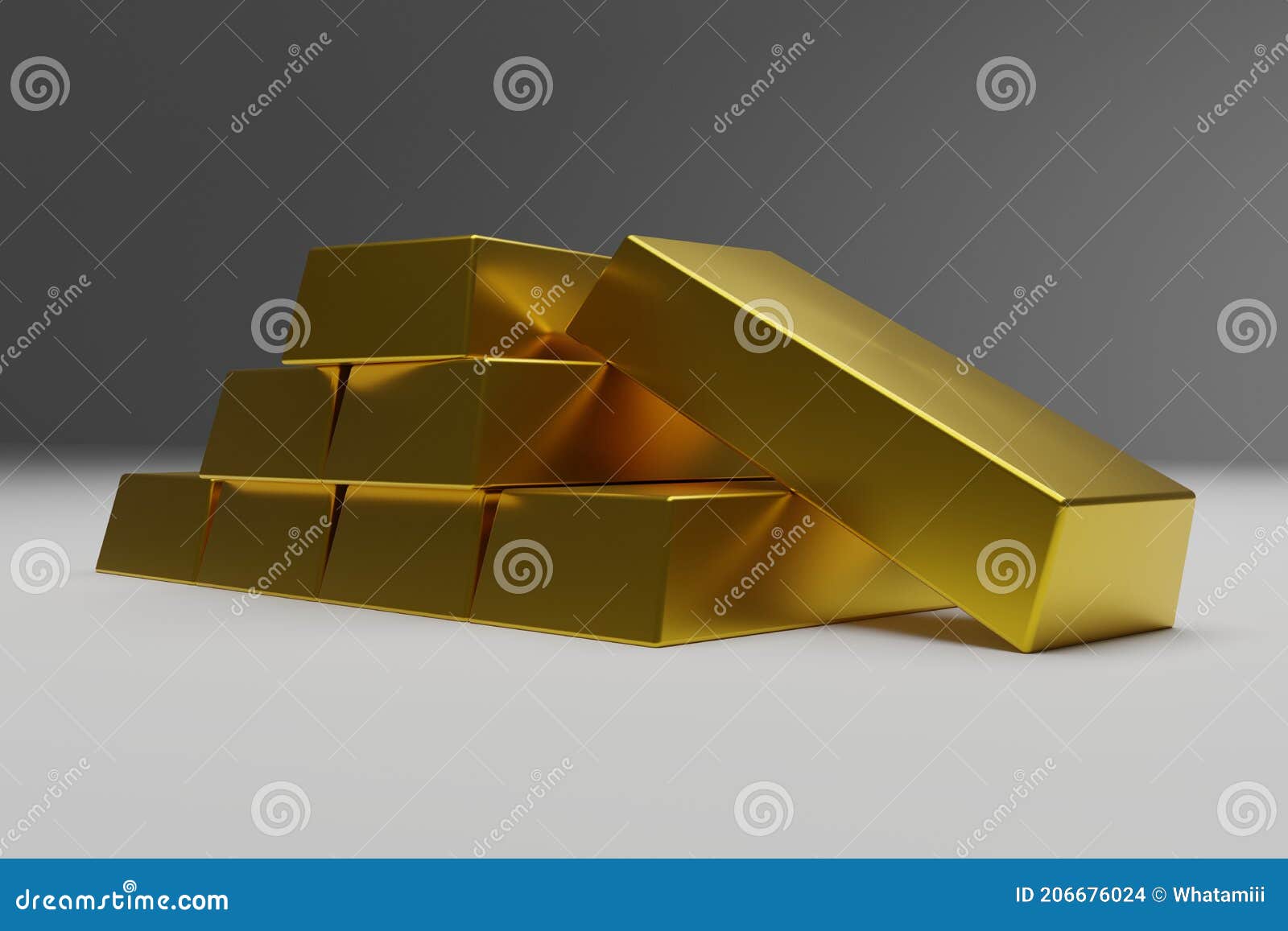 Stack of Fine Gold Bars Wealthy Concept ,3d Rendering,illustration ...