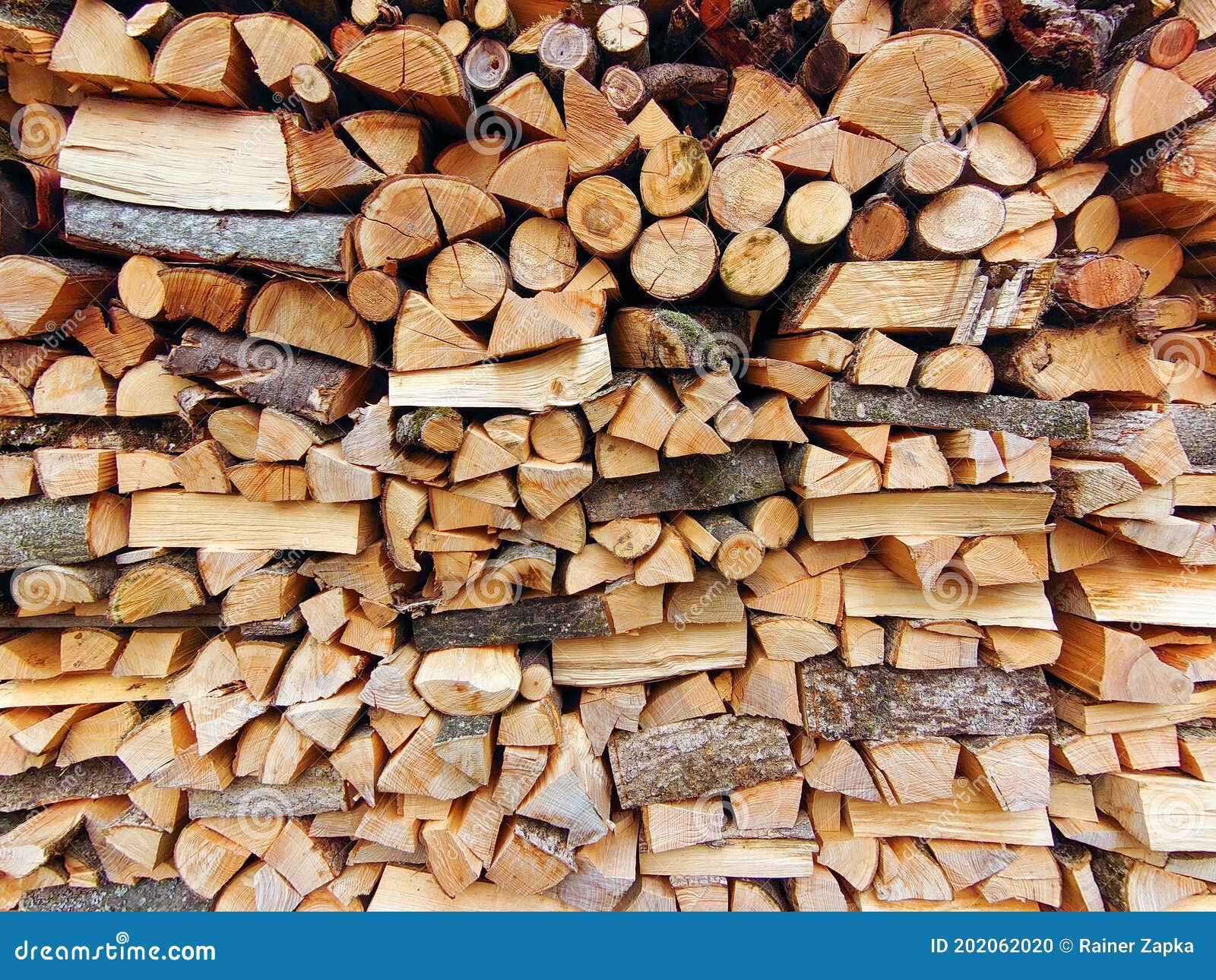 Stack of Firewood in Front of a House Stock Photo - Image of natural ...
