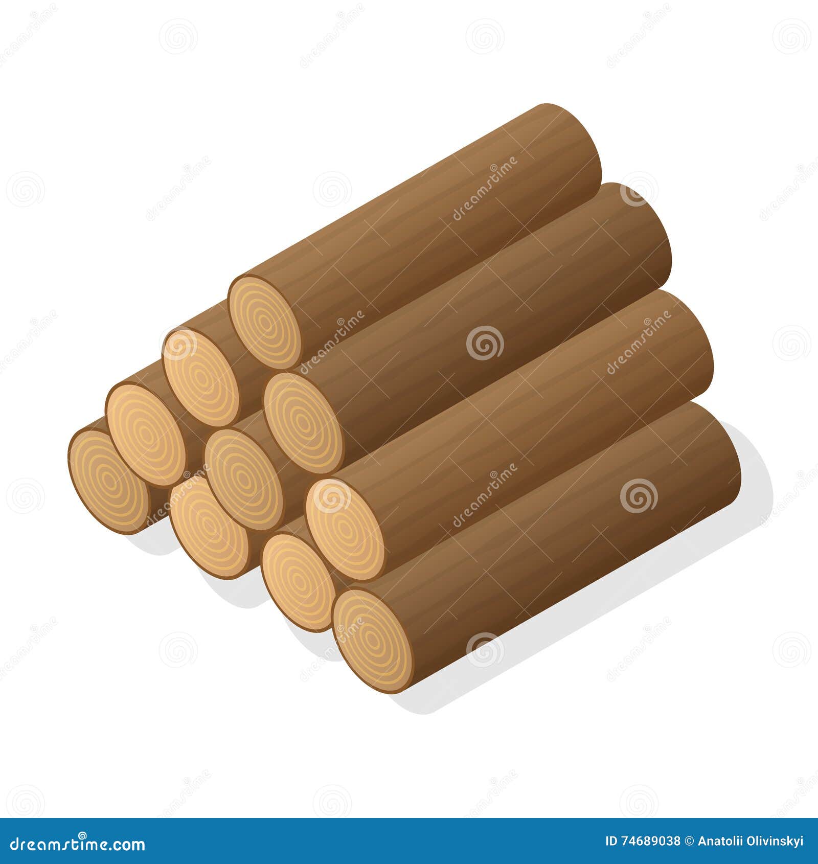 Stack of firewood. stock vector. Illustration of fuel - 74689038