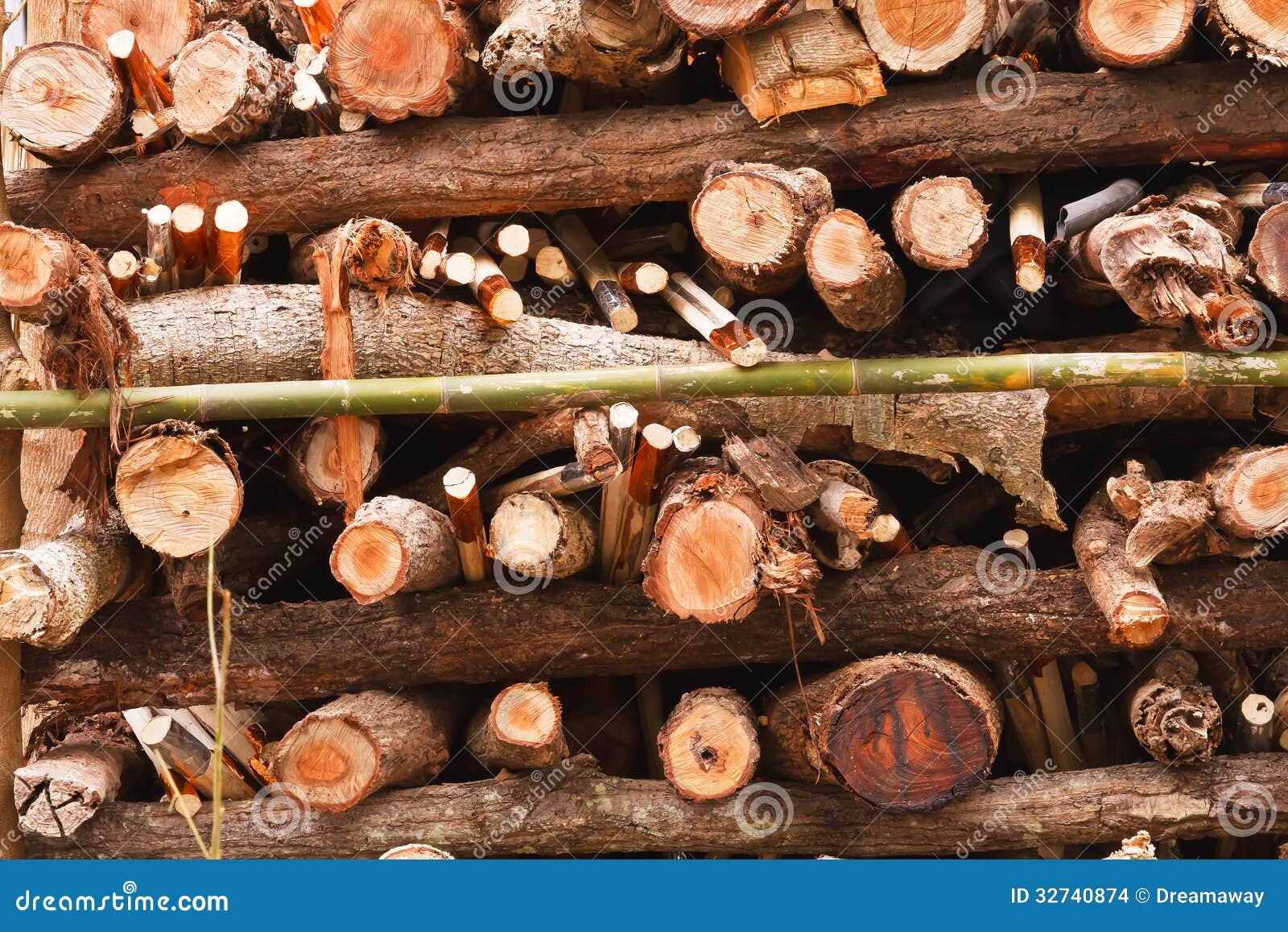 Stack of firewood. stock photo. Image of buddhism, ceremony - 32740874