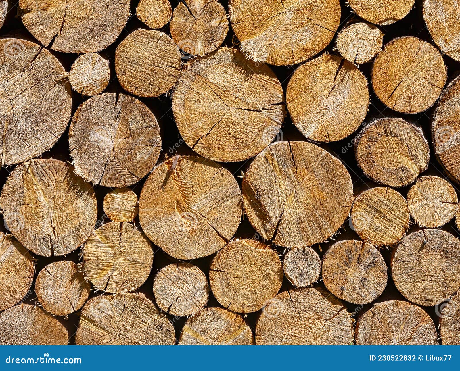 Stack of Firewood or Pile of Wood Front View Stock Photo - Image of ...