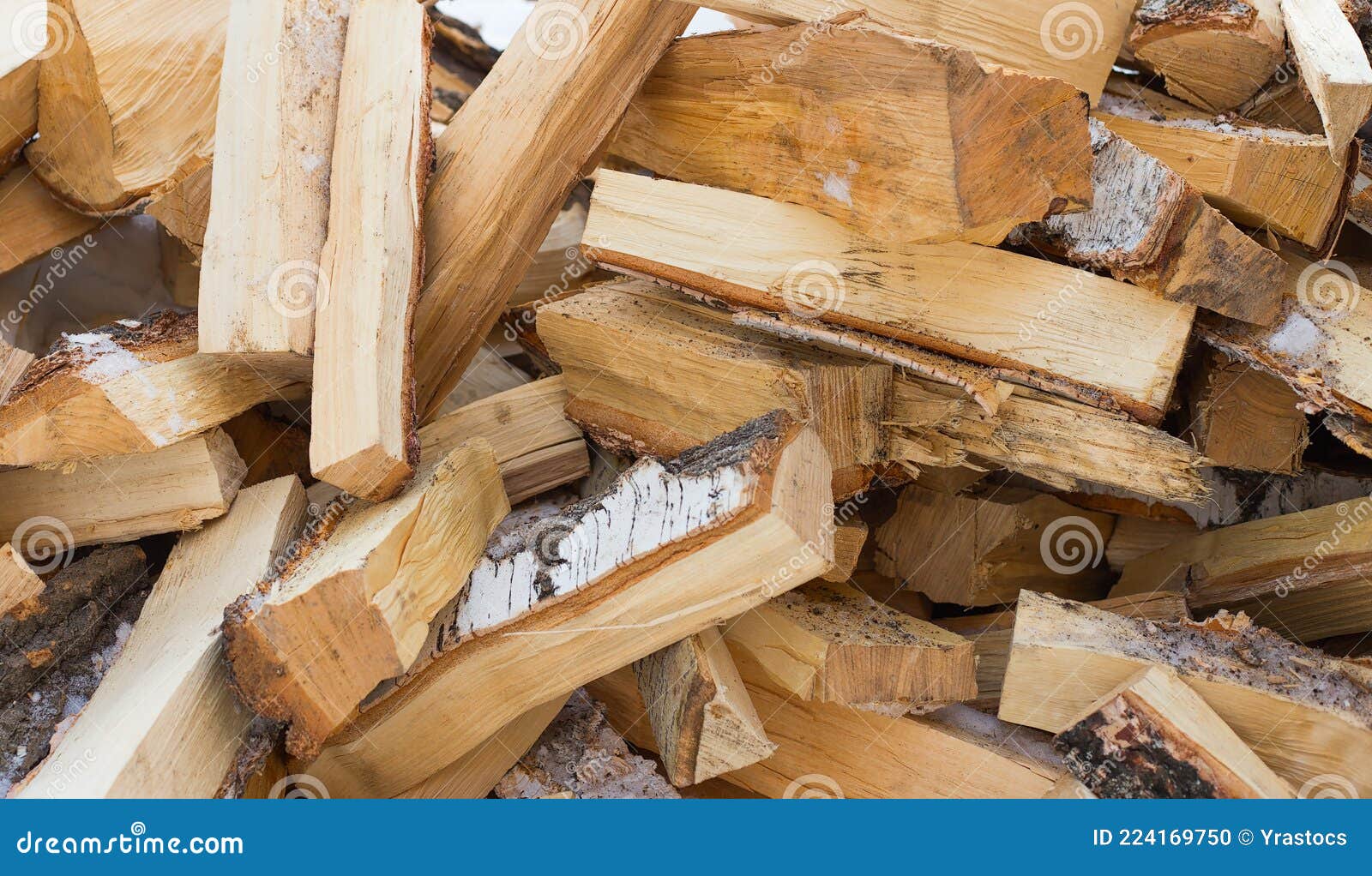 Stack of Firewood. Firewood Precisely Stacked. Background from Wooden ...