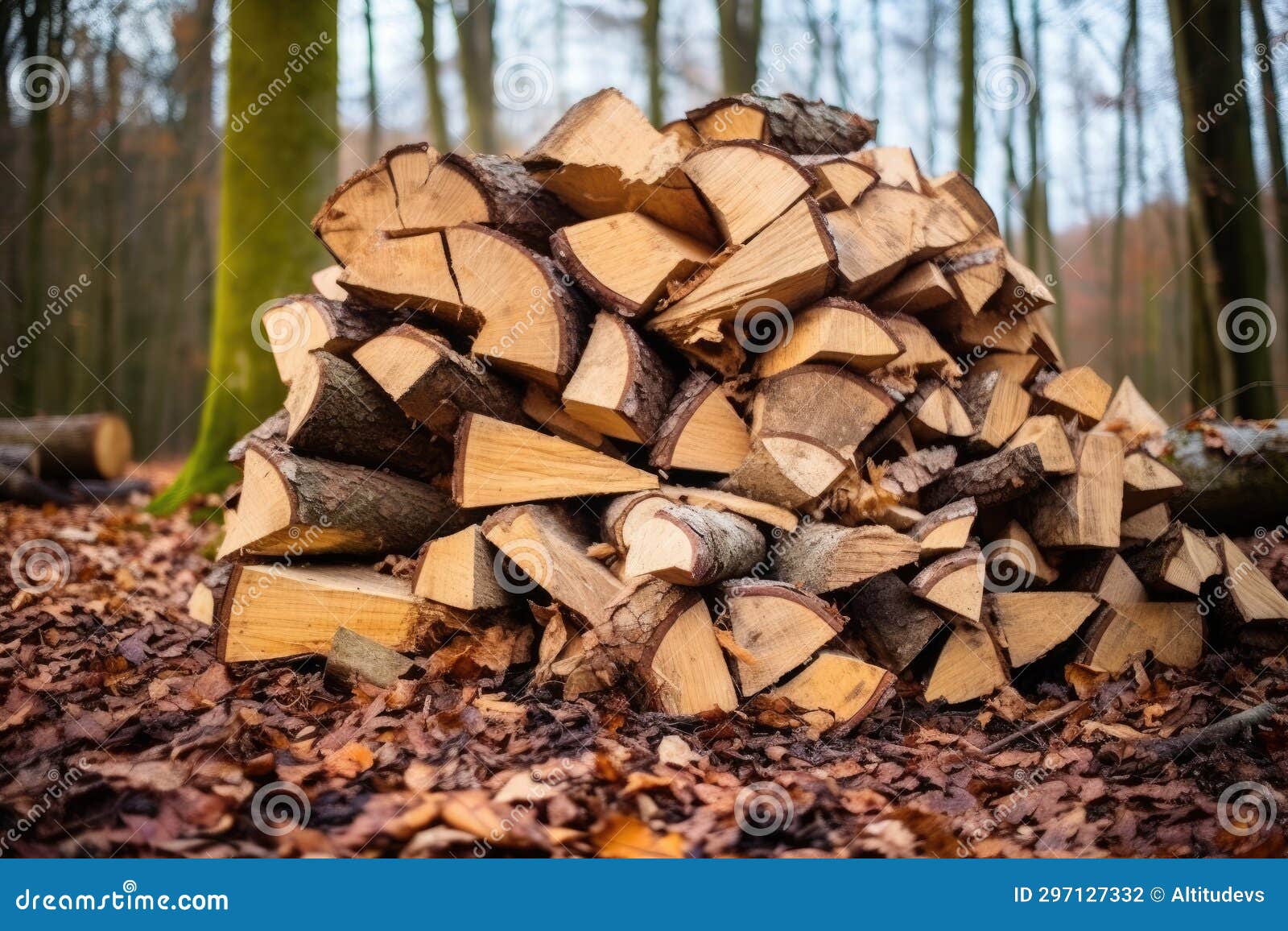 A Stack of Firewood Ready for a Campfire Stock Photo - Image of ...
