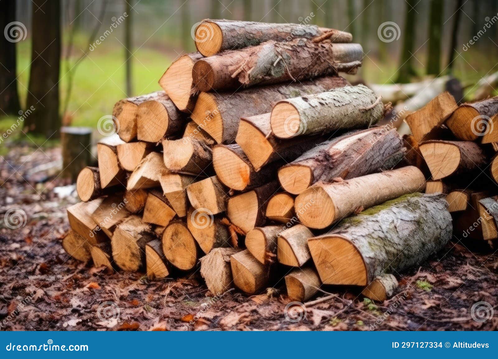 A Stack of Firewood Ready for a Campfire Stock Photo - Image of ...