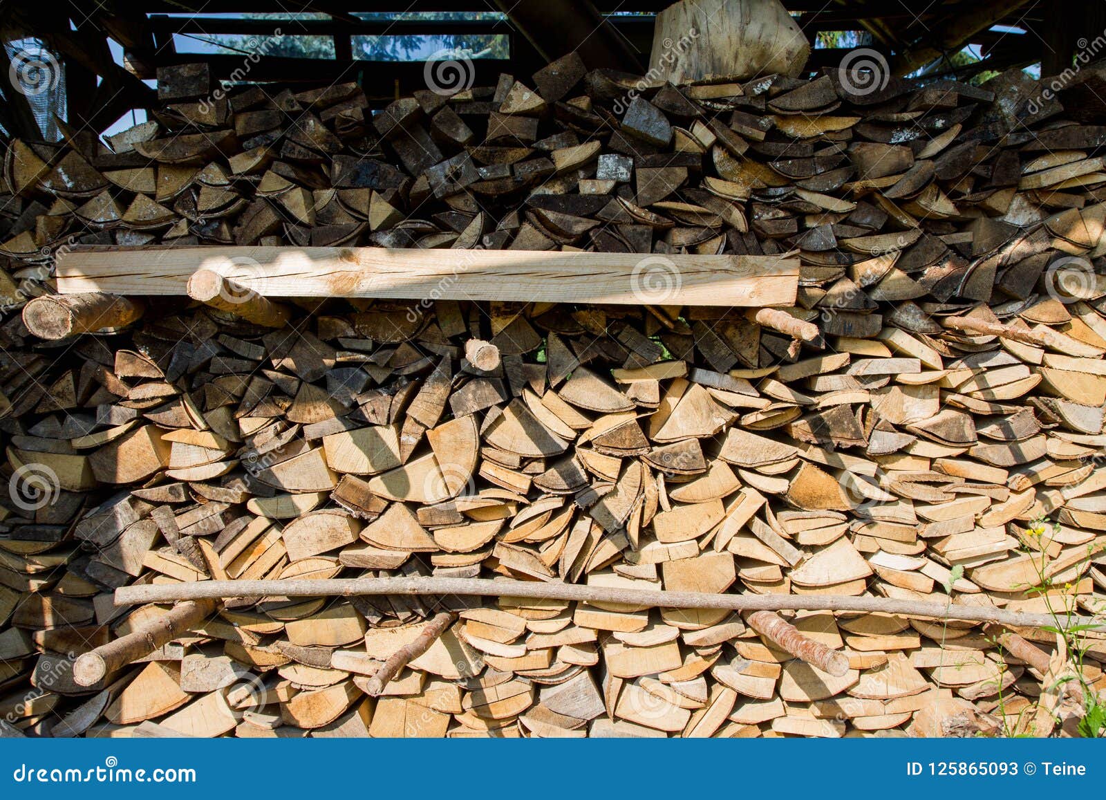 Stack of firewood stock image. Image of pile, fire, timber - 125865093