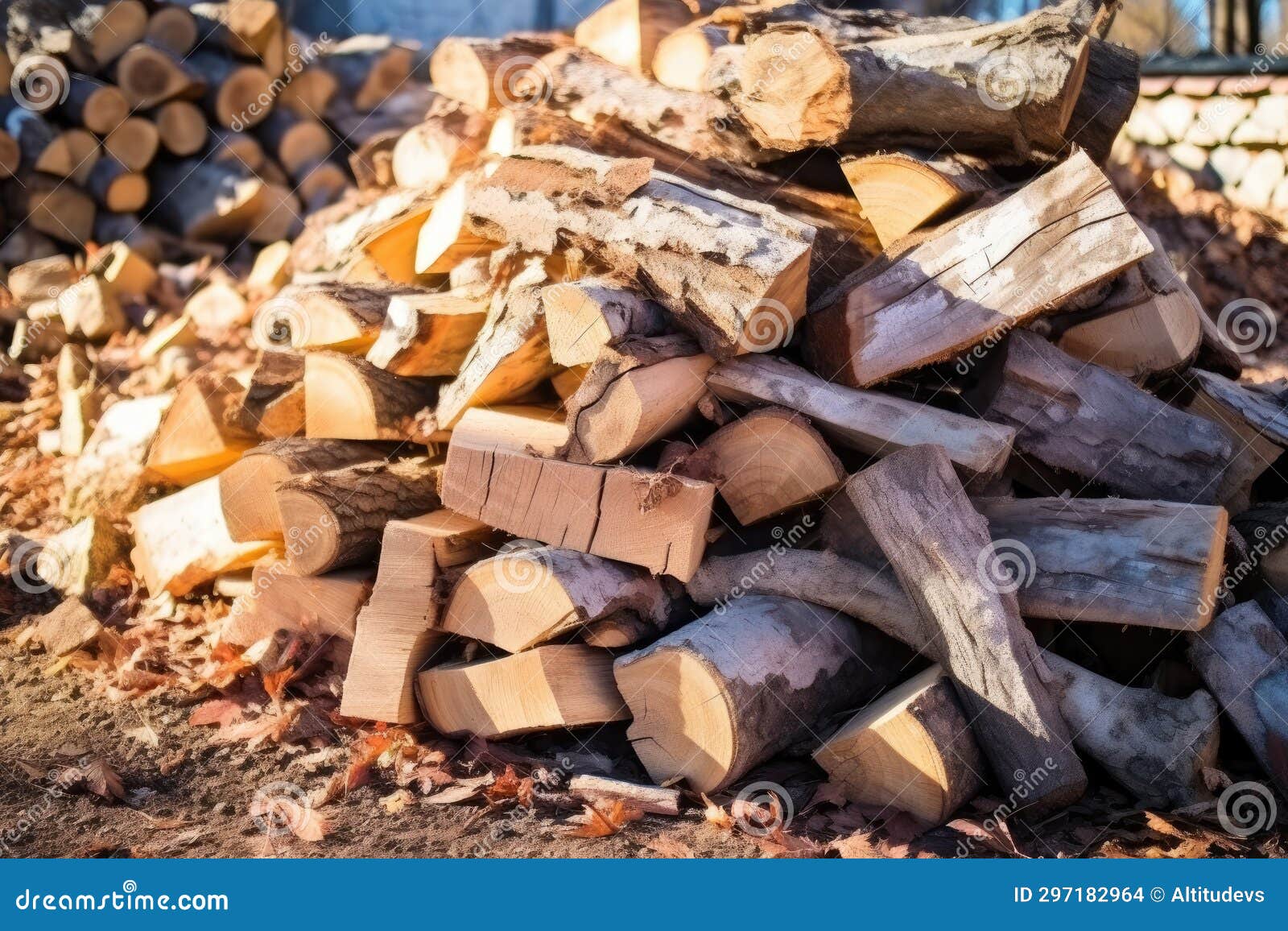 Stack of Firewood for a Wood Burning Stove Stock Photo - Image of ...