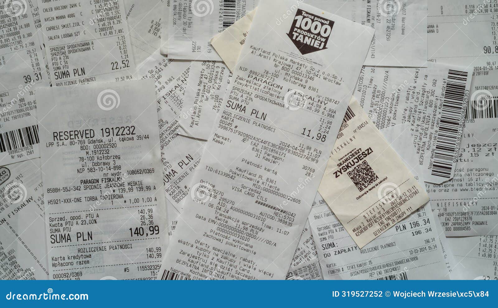Stack of Fiscal Receipts from Stores Editorial Photography - Image of ...