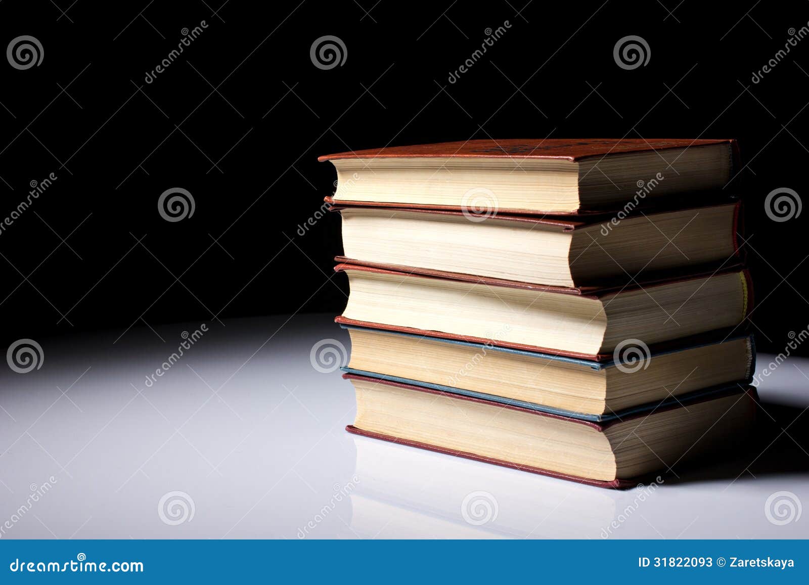 Stack of five books stock image. Image of literature - 31822093