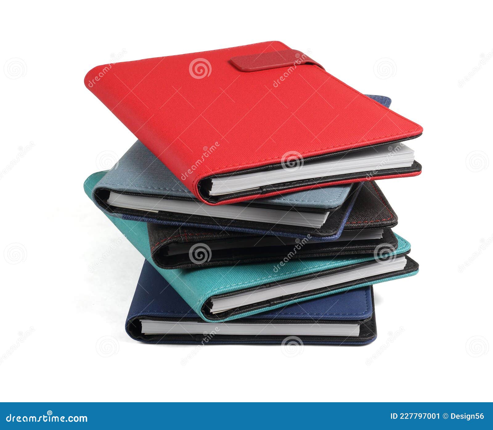 Stack of Five Colourful Diaries Stock Image - Image of color, colour ...