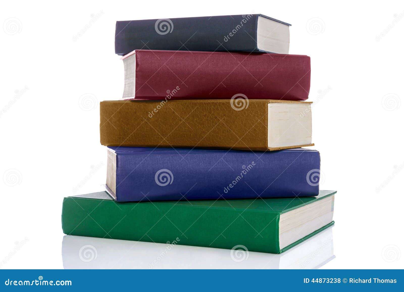Stack of Five Hardback Books Isolated on White Stock Photo - Image of ...