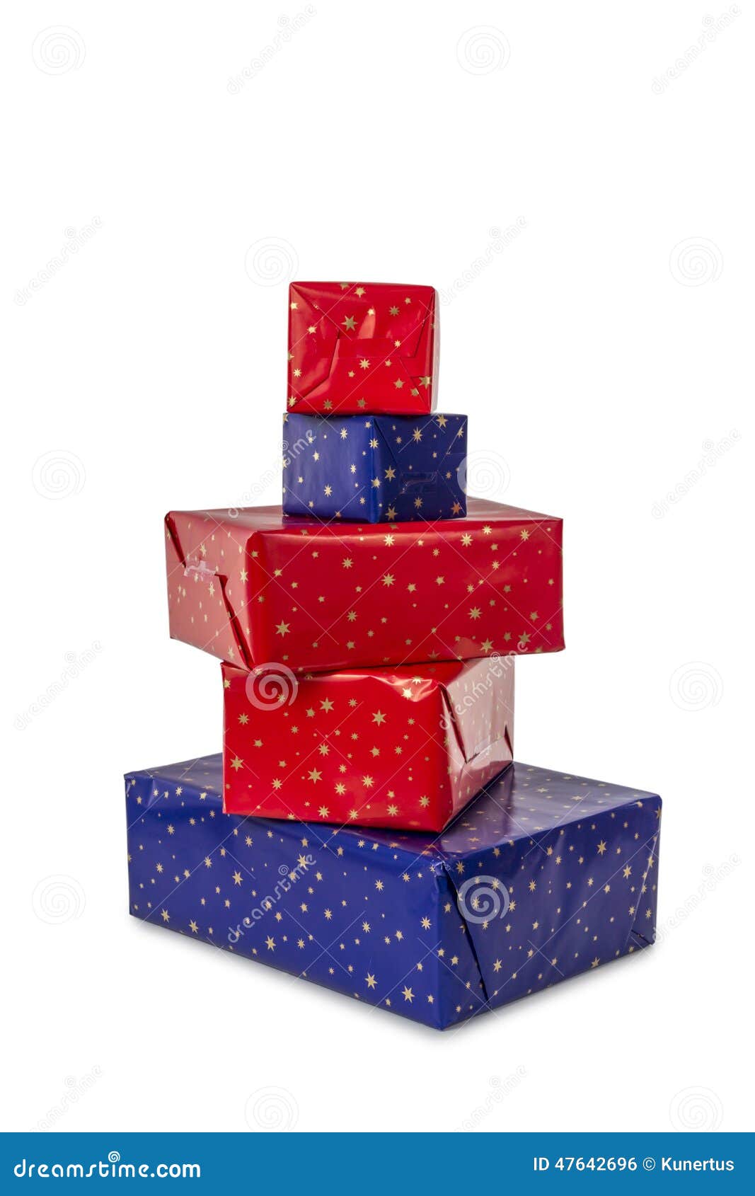 Stack of five Presents stock photo. Image of white, festive - 47642696