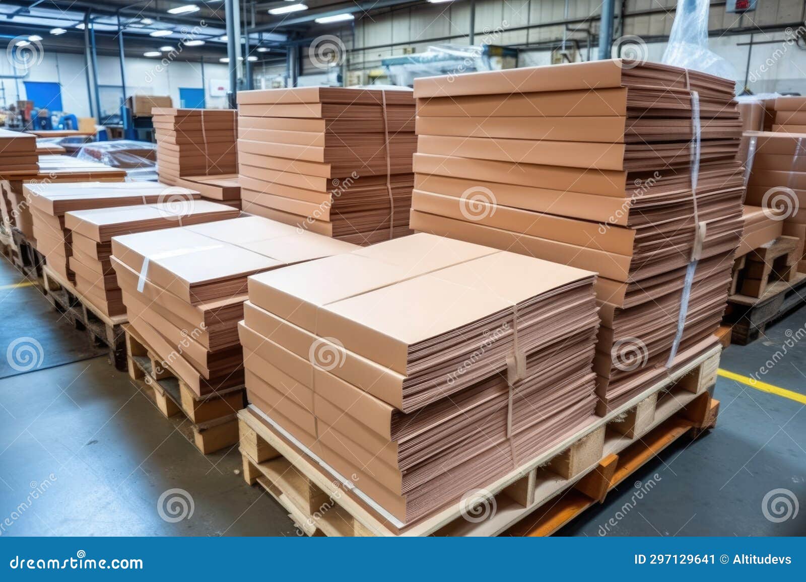Stack of Flat Cardboard Boxes Ready To Be Assembled Stock Image - Image ...