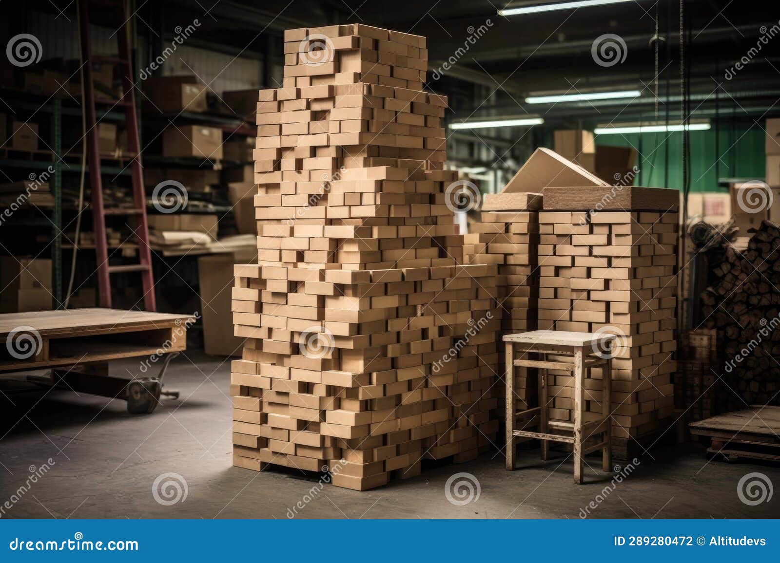 Stack of Flat-packed Furniture Boxes Ready for Shipment Stock Photo ...