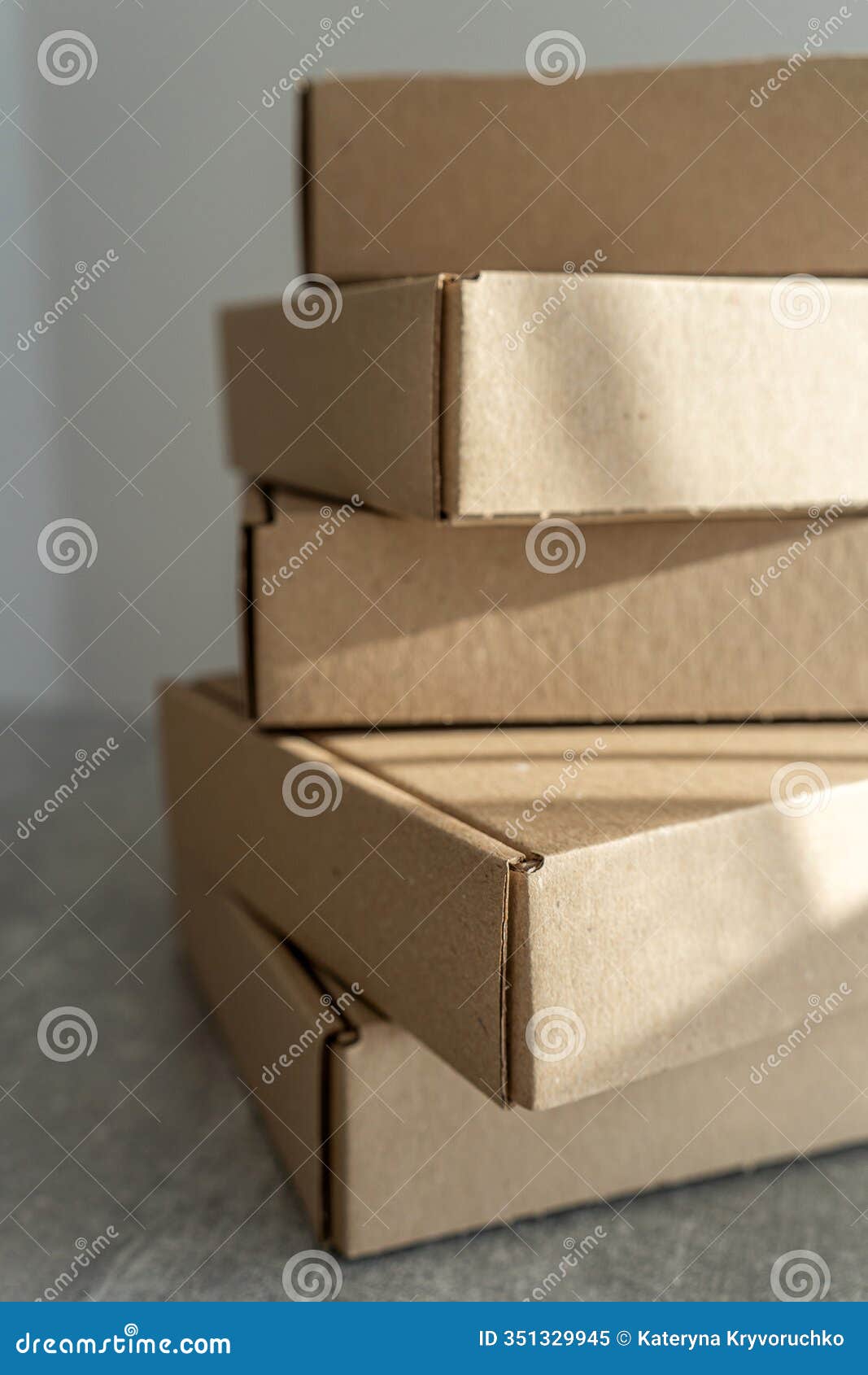 Stack of flat-packed self stock image. Image of gift - 351329945