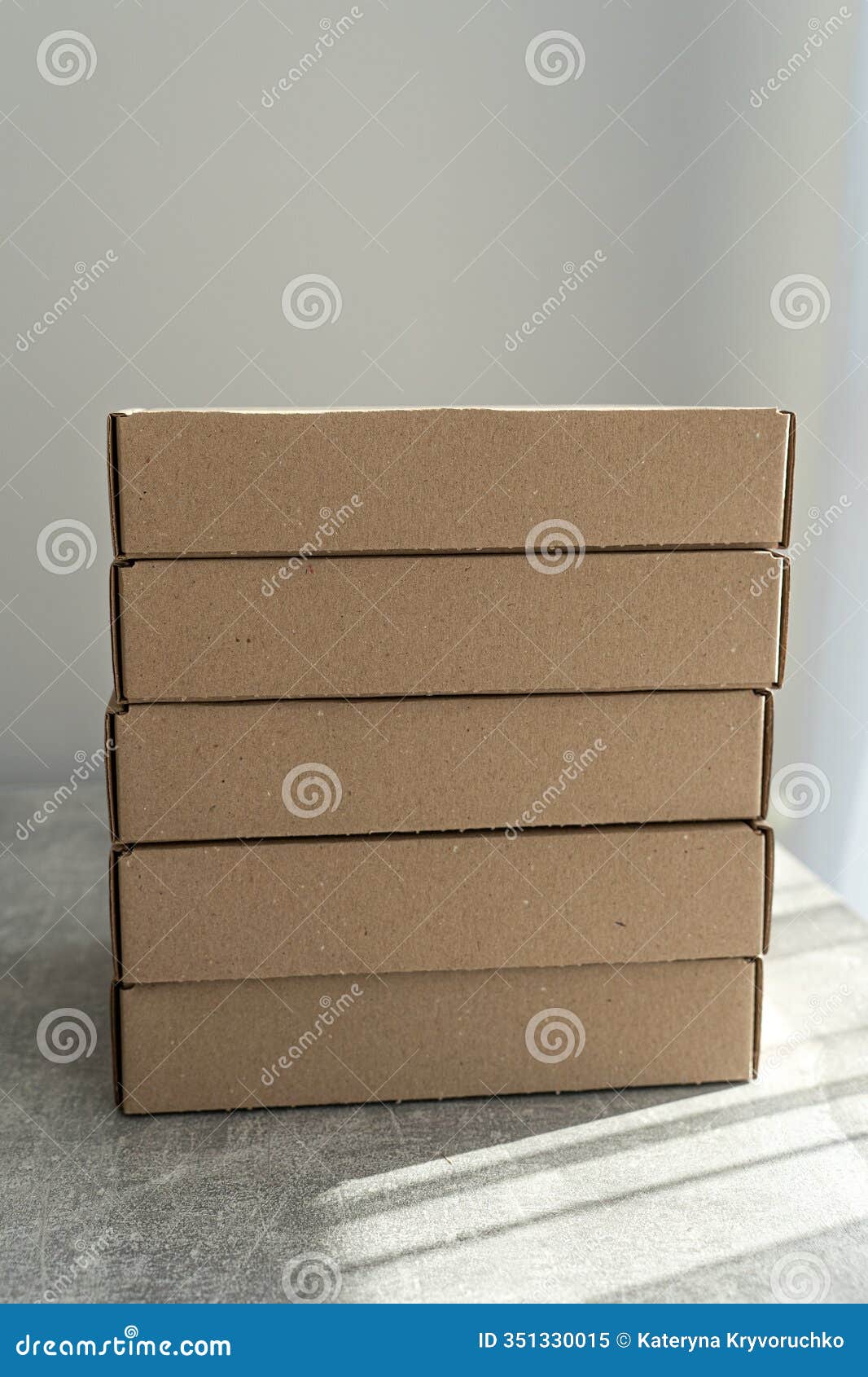 Stack of flat-packed self stock image. Image of kraft - 351330015
