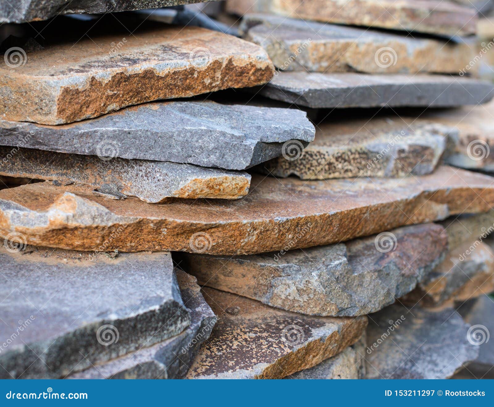 Stack of the flat stones stock image. Image of industry - 153211297