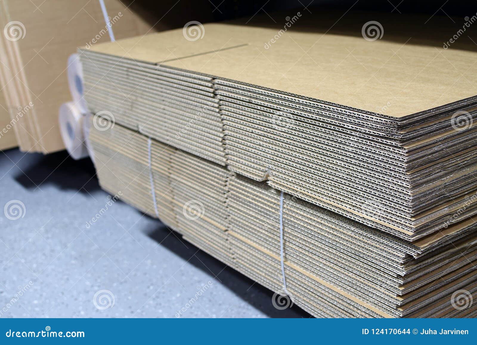 Stack Of Flattened Cardboard Box Stock Photo | CartoonDealer.com #123952812