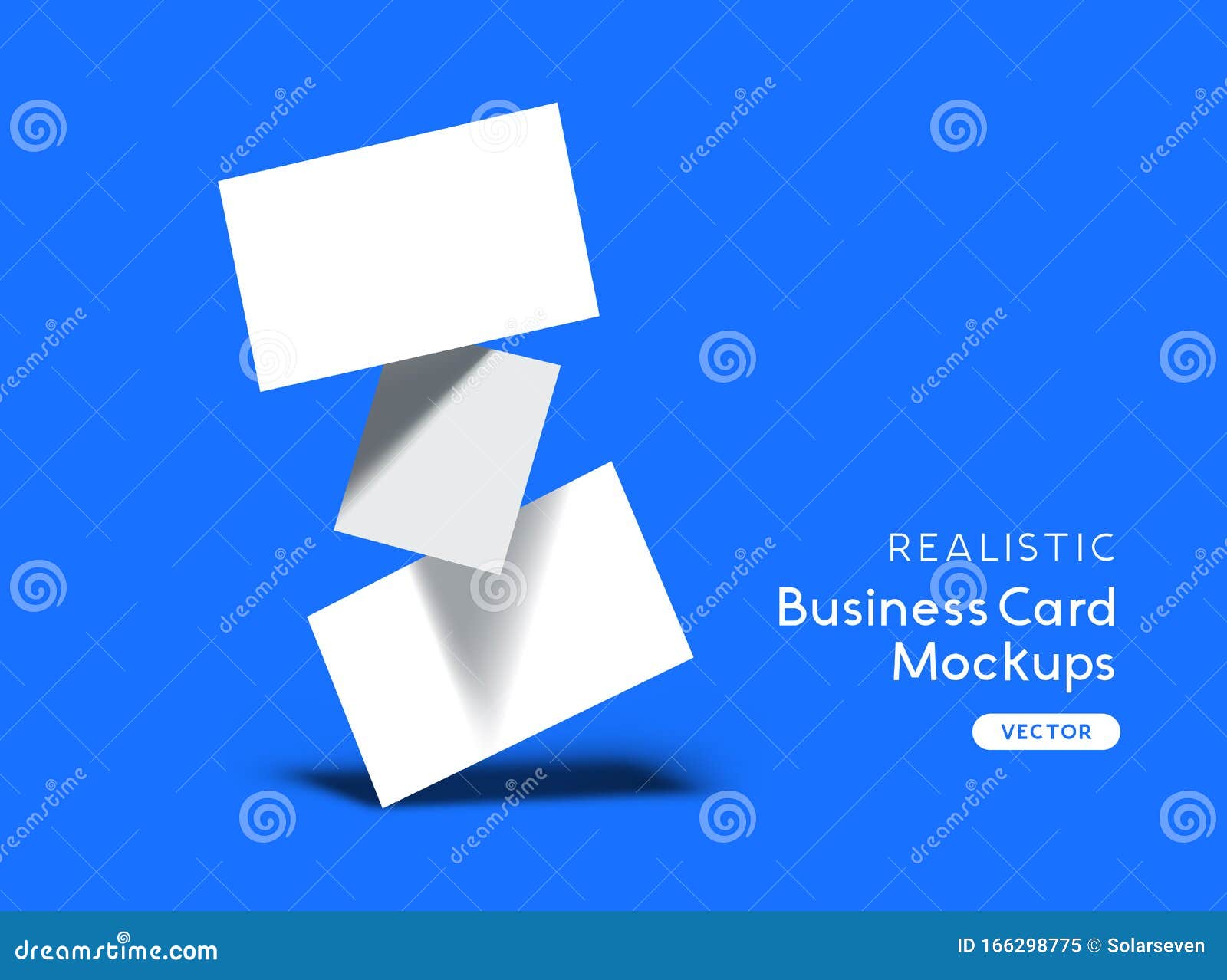 A Stack of Floating Business Cards Vector Stock Vector - Illustration ...