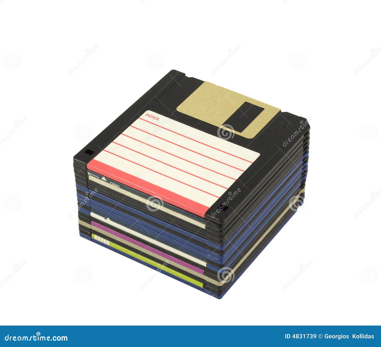 Stack of floppy disks stock image. Image of isolated, software - 4831739