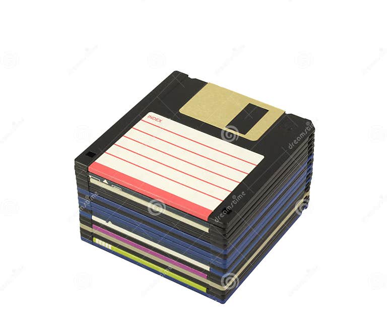 Stack of floppy disks stock image. Image of isolated, software - 4831739