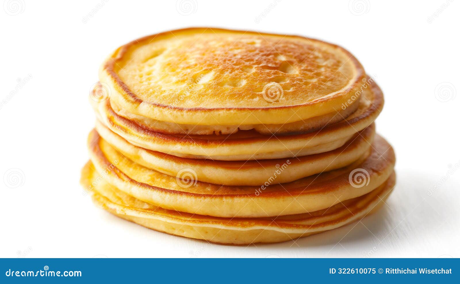A Stack Of Fluffy, Golden Pancakes With Crispy Edges, Perfectly Cooked ...