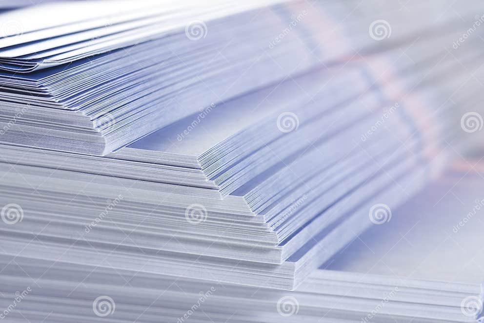 Stack of flyers stock image. Image of staples, materials - 14133543