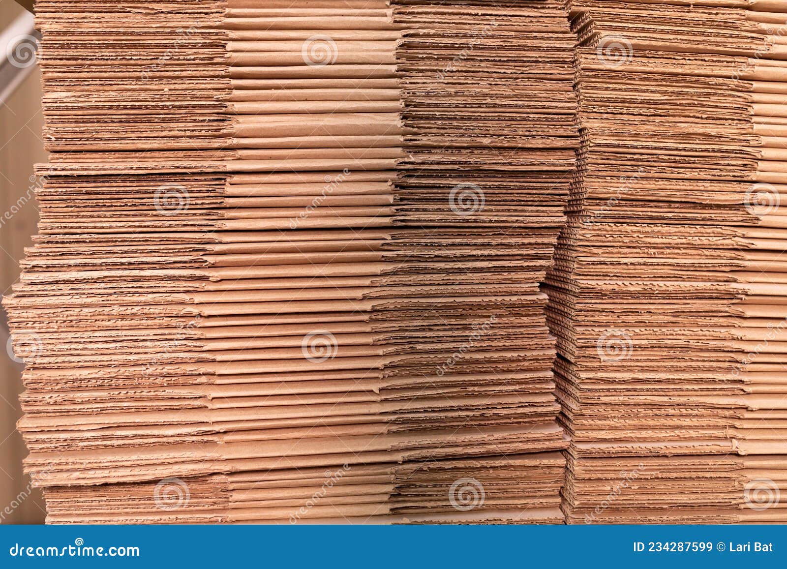A Stack of Folded Cardboard Boxes. the Packaging is Ready for Use in ...