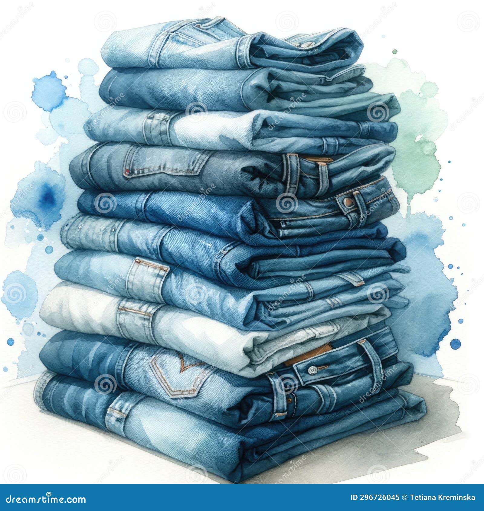 Folded Denim Jacket And Jeans Royalty-Free Stock Photography ...