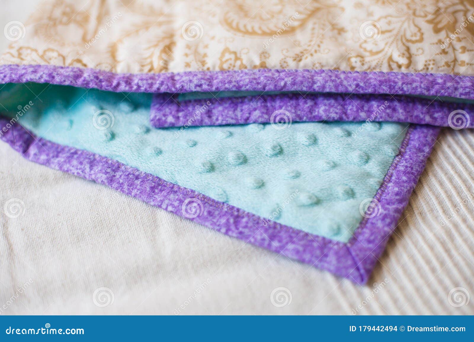 Stack of Folded Handmade Patchwork Blankets Stock Photo - Image of ...