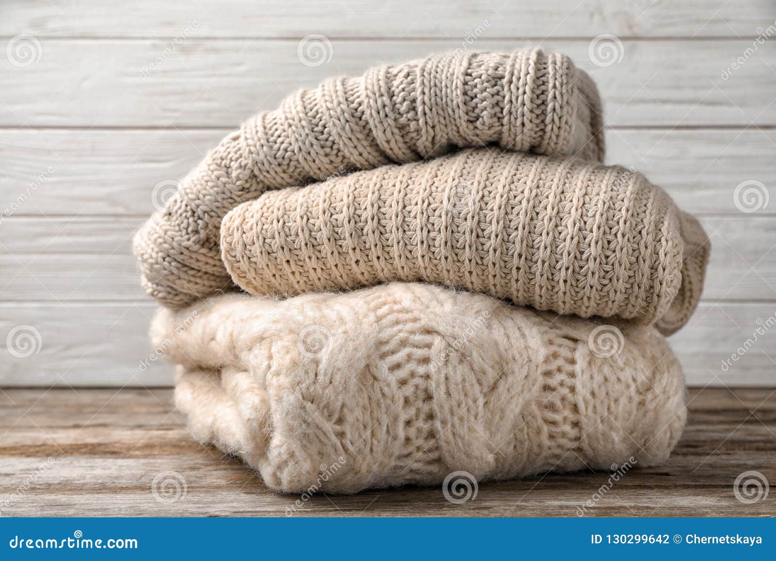 Stack of Folded Knitted Sweaters Stock Photo - Image of clothing, color ...
