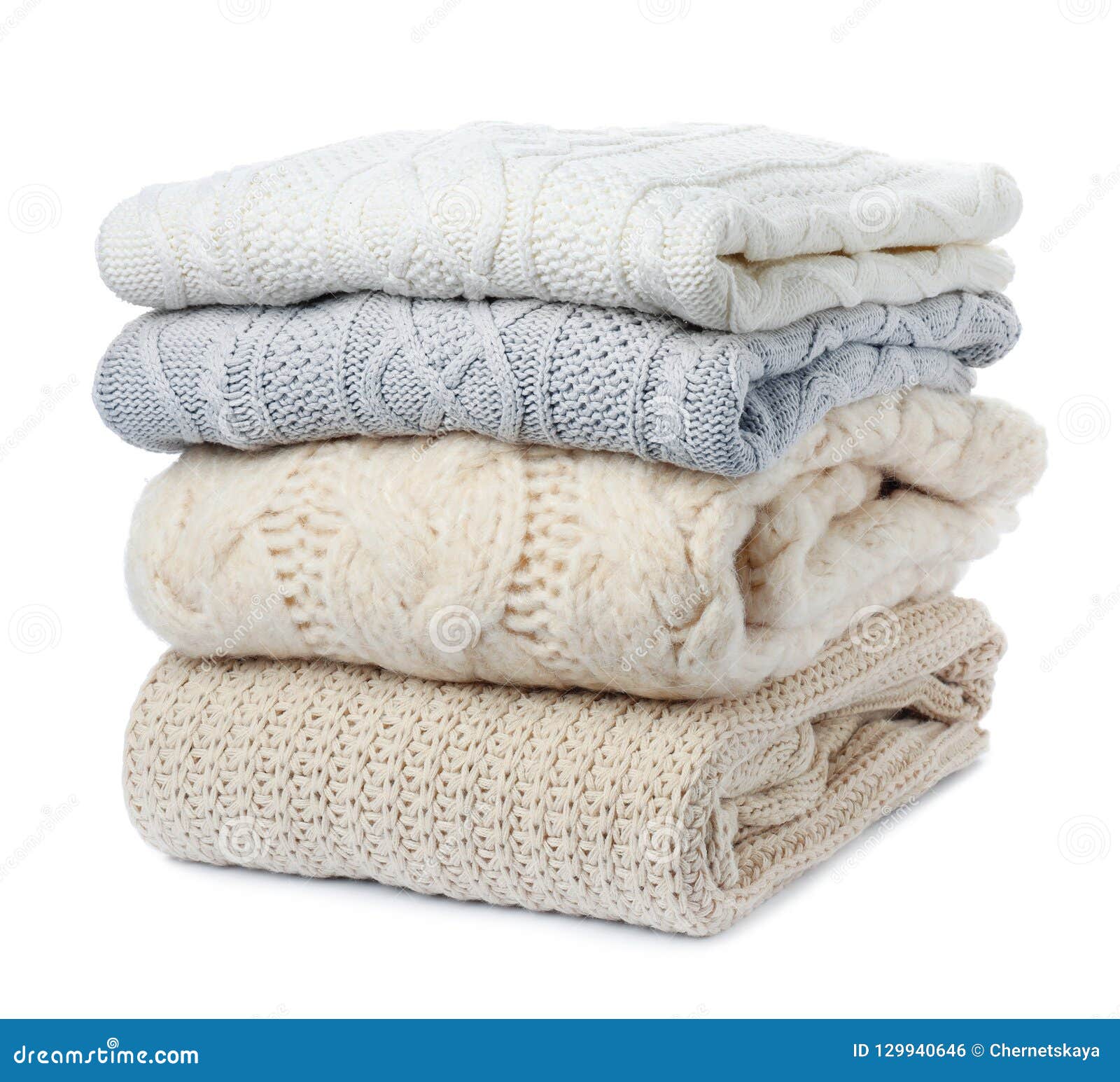 Stack of Folded Knitted Sweaters Stock Photo - Image of knitwear ...