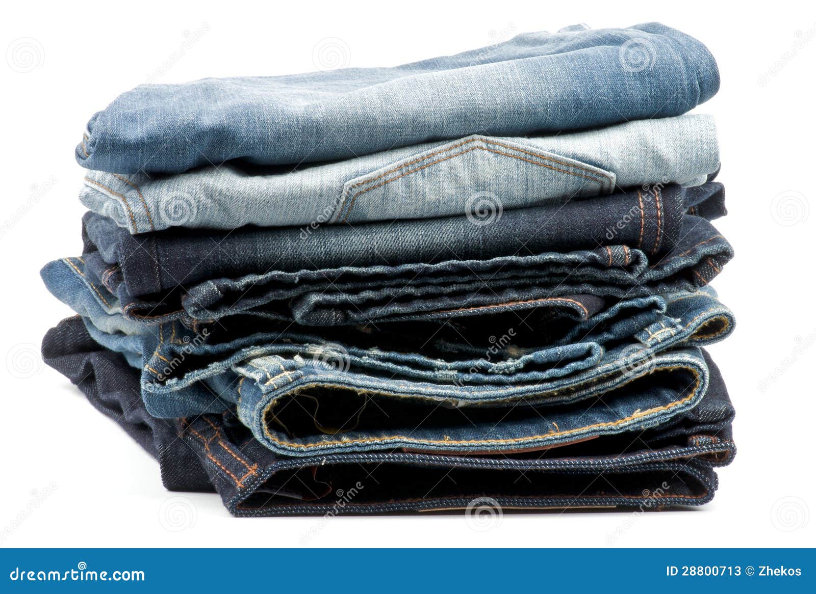 Stack of Folded New Jeans stock image. Image of comfortable - 28800713