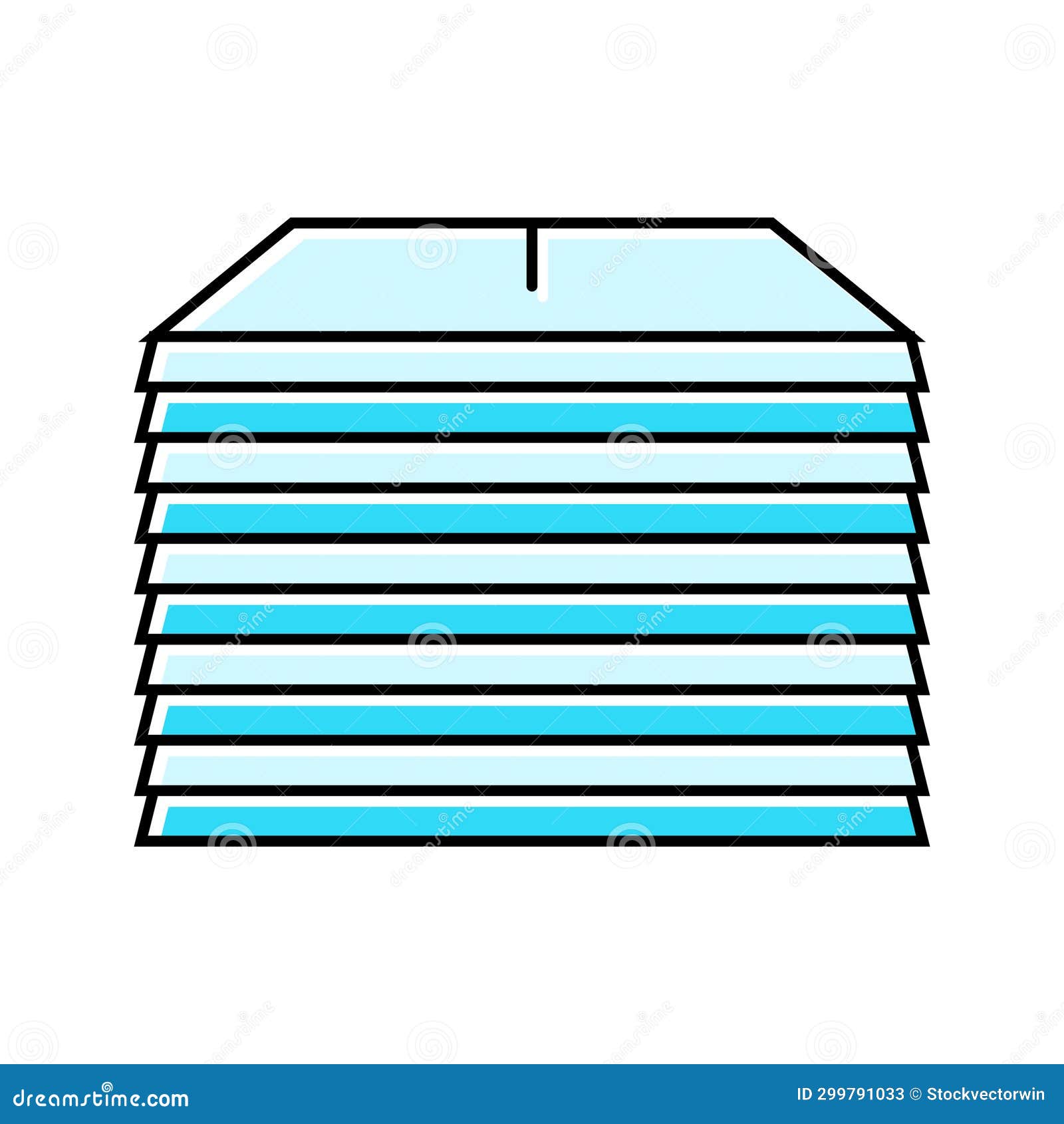 Stack Folded Paper Towels Color Icon Vector Illustration Stock ...