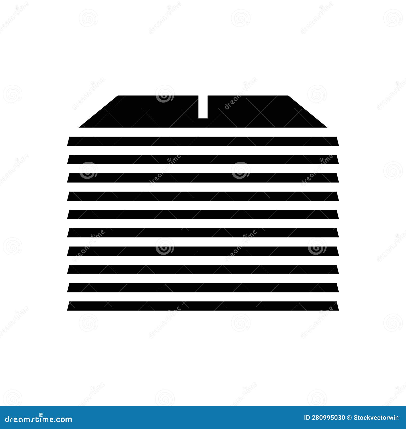 Stack Folded Paper Towels Glyph Icon Vector Illustration Stock Vector ...