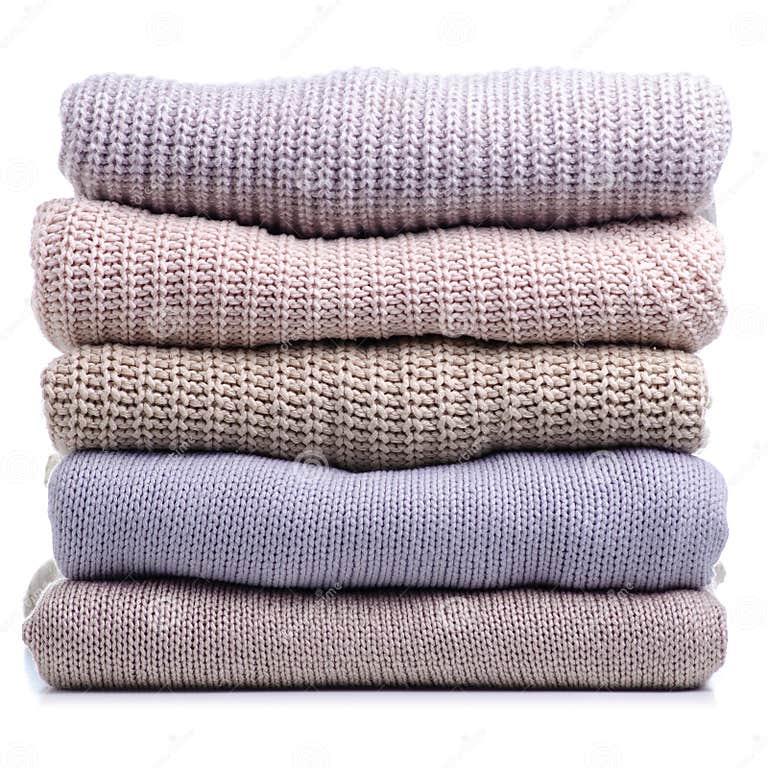 Stack Folded Sweater Clothing Stock Photo - Image of clothes, business ...