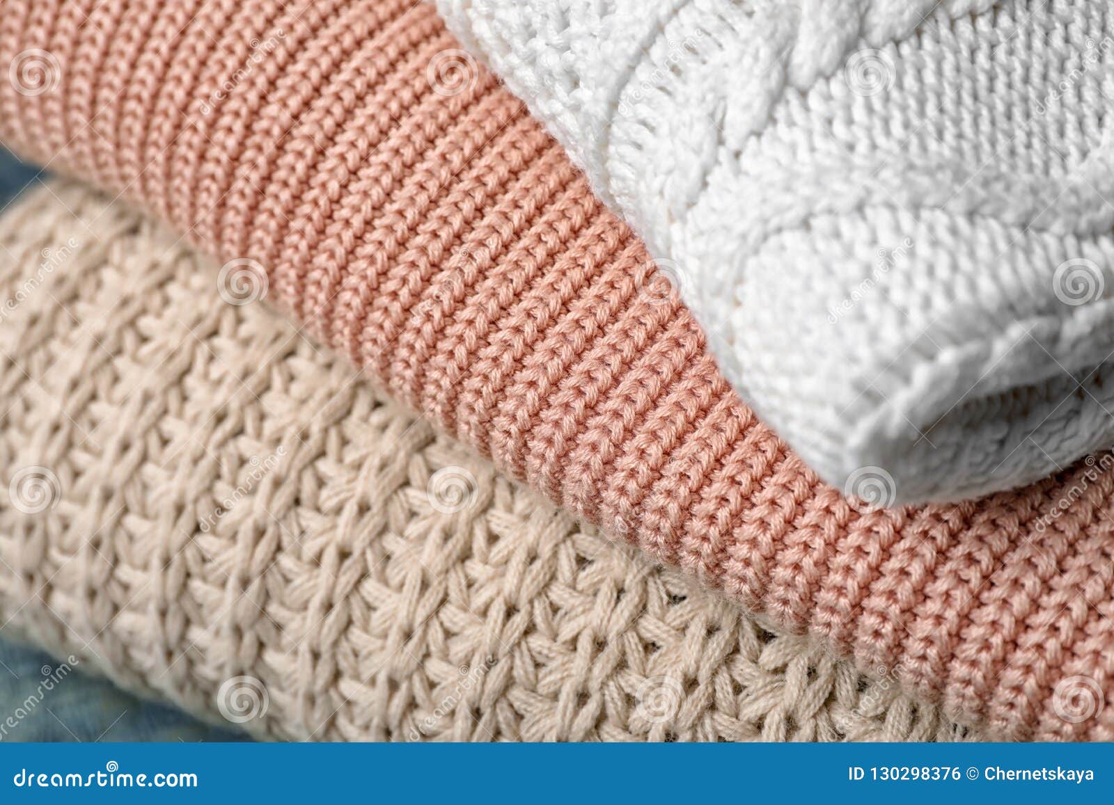 Stack of Folded Warm Knitted Sweaters Stock Photo - Image of retail ...