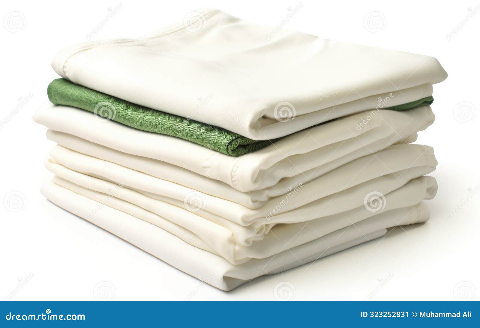 A Stack of Folded White Sheets Stock Image - Image of folded, linen ...