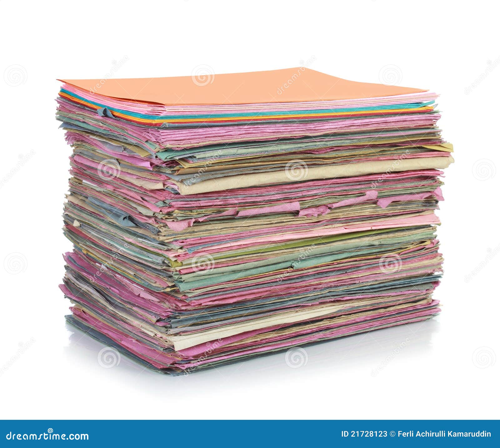 Stack of folder files stock image. Image of information - 21728123