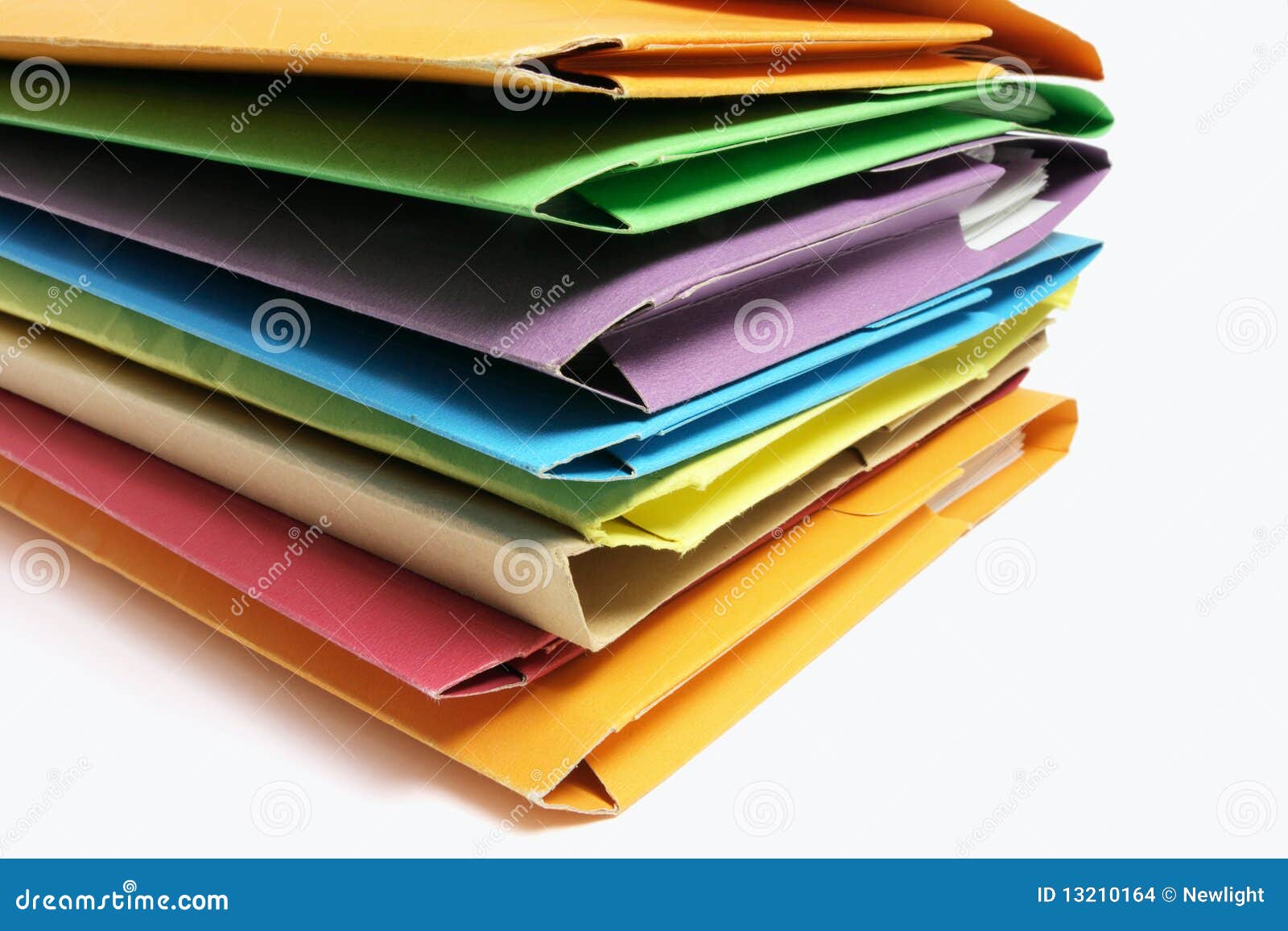 Stack of Folders stock photo. Image of manila, colors - 13210164