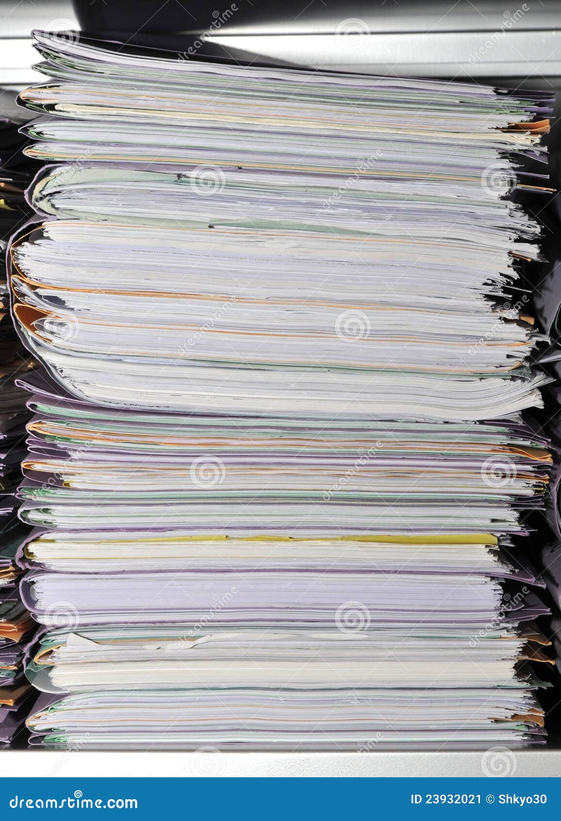 Stack of folders stock image. Image of file, metallic - 23932021