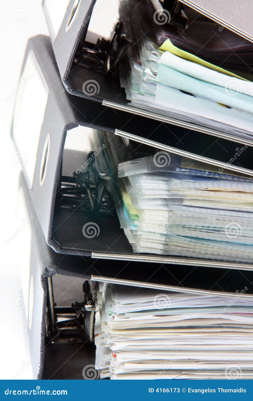Stack of folders stock image. Image of three, pages, organization - 4166173